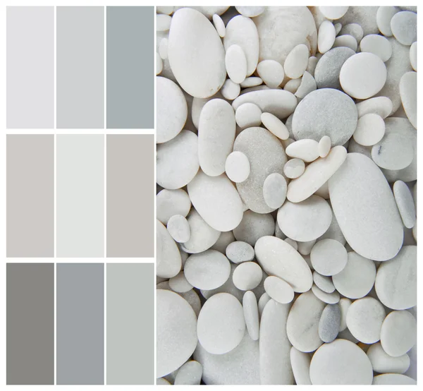 Stone color palette swatches with complimentary — Stock Photo ...