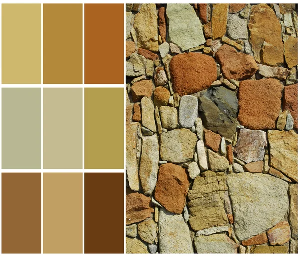 Stone color palette swatches with complimentary — Stock Photo ...