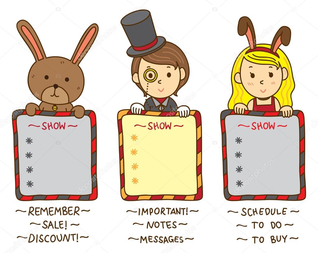 Message board clip art | Kids holding message board — Stock Vector ...