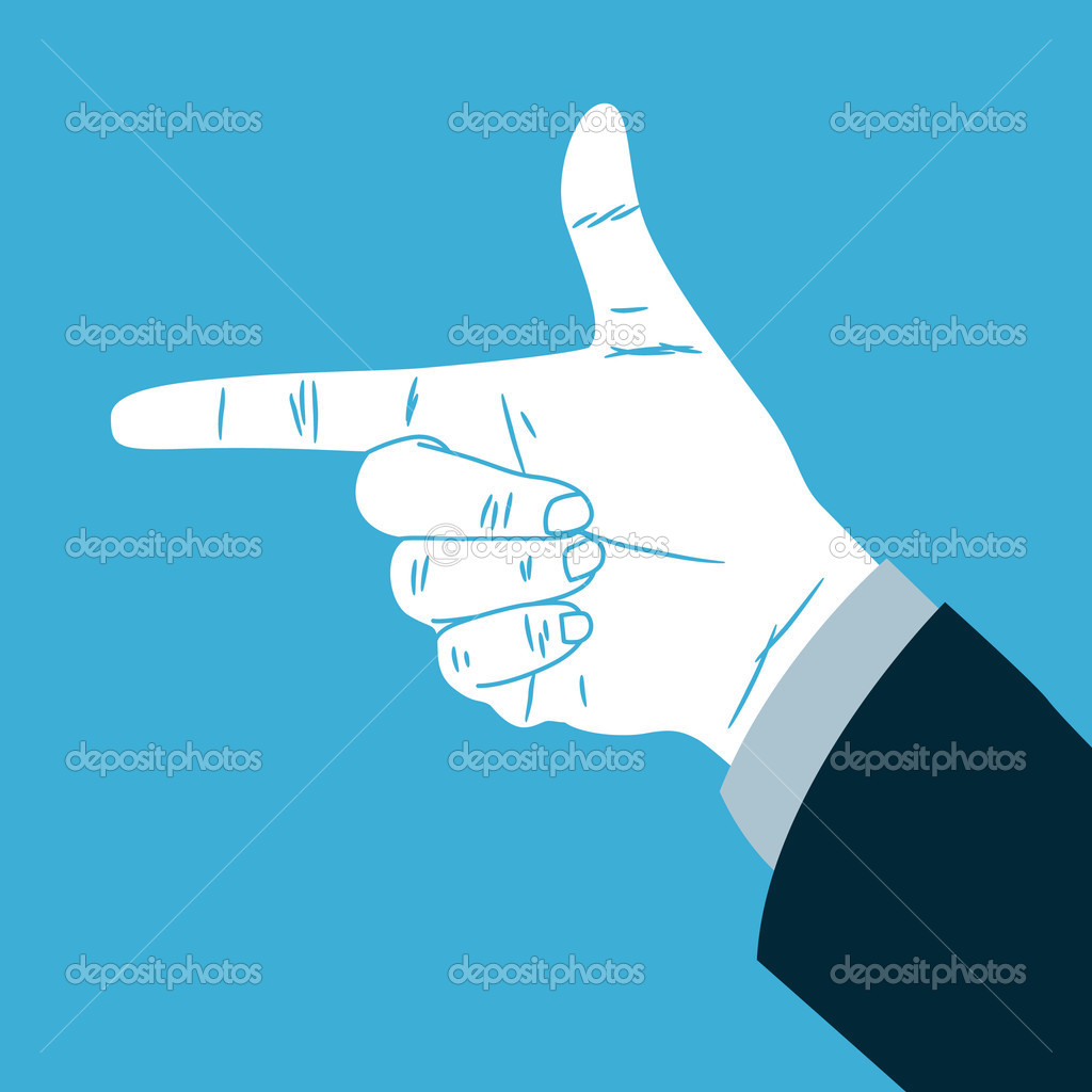 Hand making direction sign Stock Vector Image by ©mhatzapa #38212545