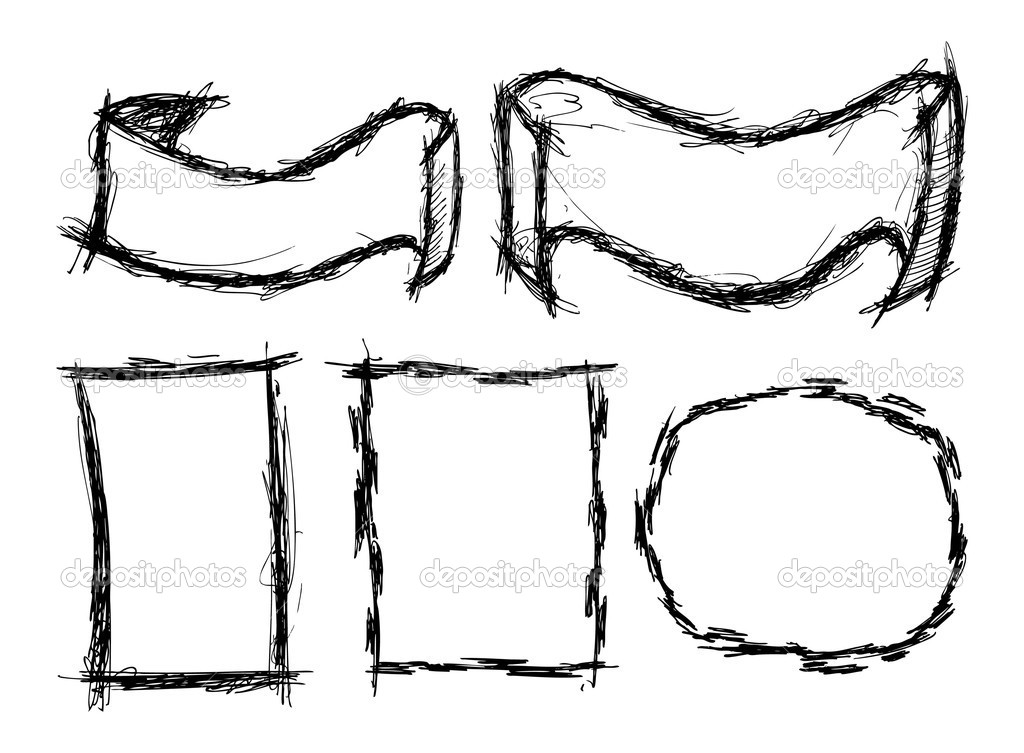 Sketchy scroll and border Stock Illustration by ©mhatzapa #38215463