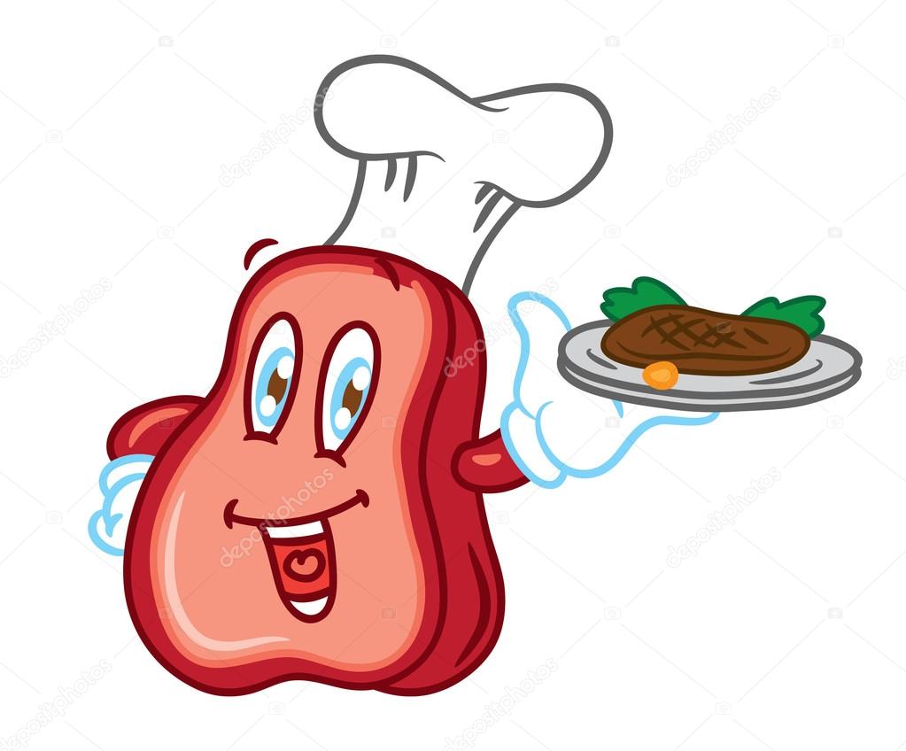 Carne de dibujos animados aislada sobre fondo blanco Stock Vector by ...