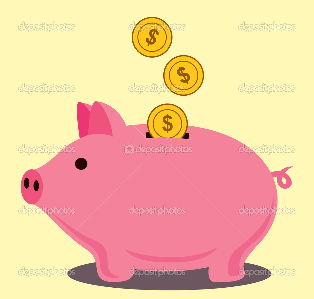 Cartoon piggy bank Stock Illustration by ©mhatzapa #38222575