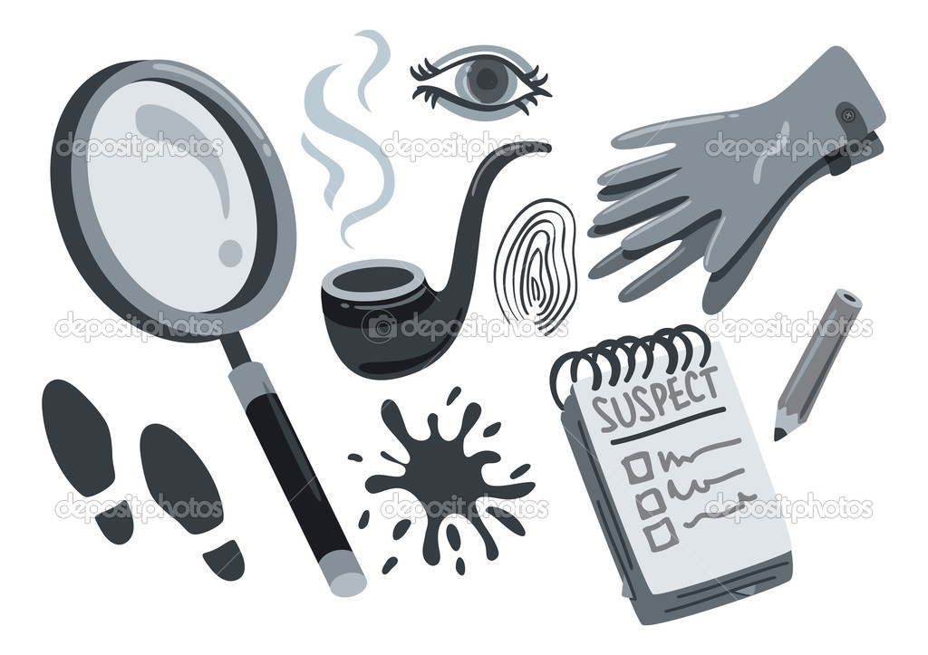 El detective cosas — Vector de stock © mhatzapa #38226735