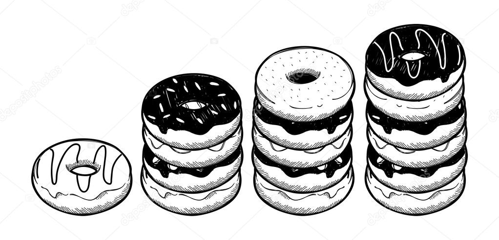 Stack of donut Stock Vector by ©mhatzapa 38686243