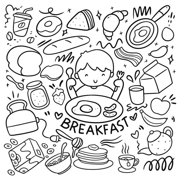 Vectores de Doodle breakfast, imágenes vectoriales | Depositphotos