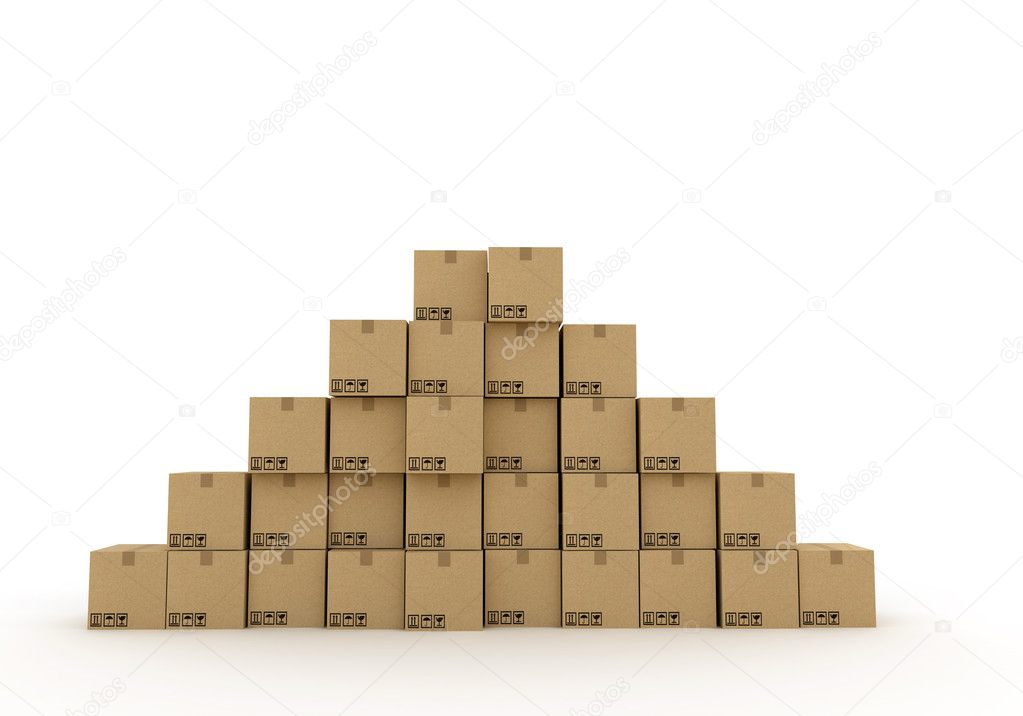 Pile of cardboard boxes — Stock Photo © ptasha #14568413