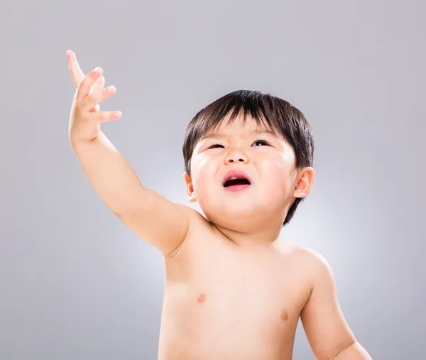Asian baby boy two hands up Stock Photo by ©leungchopan 43368027