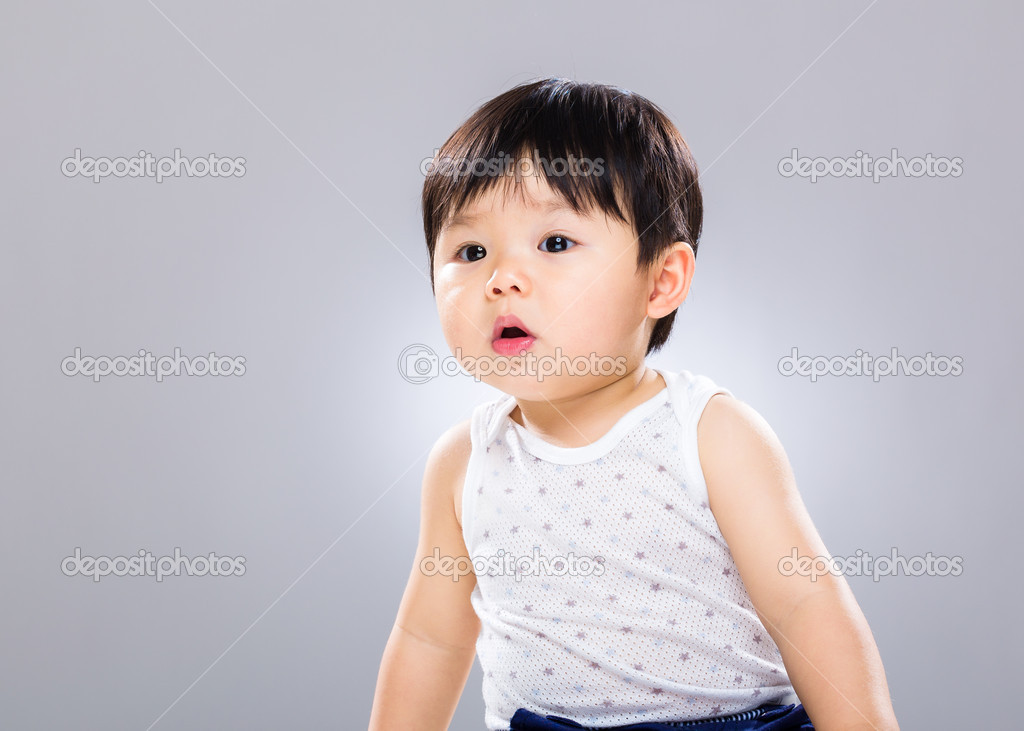 Little boy curious — Stock Photo © leungchopan #47809447