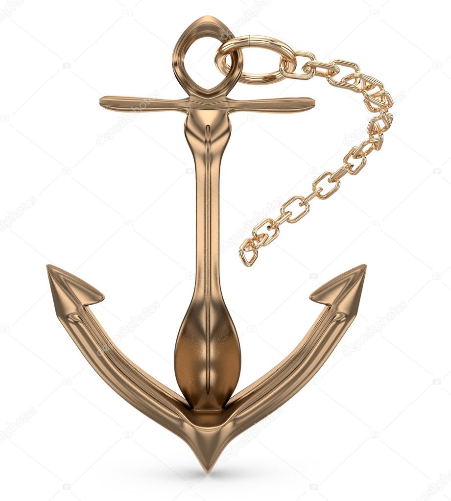 Anchor with chain — Stock Photo © AleksVF #21363543