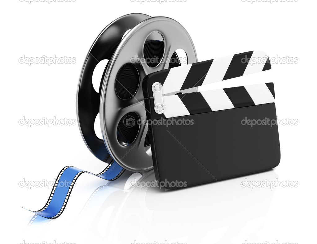 bobine de film et clap — Photographie AleksVF © #45982159