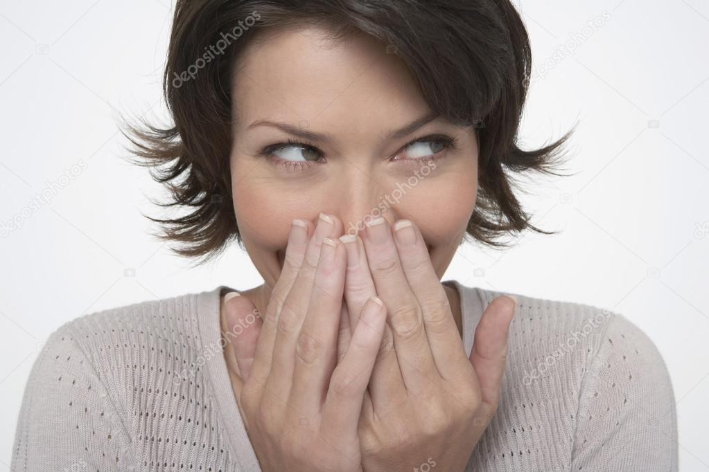 Shy Woman Looking Sideways Stock Photo by ©londondeposit 21785867