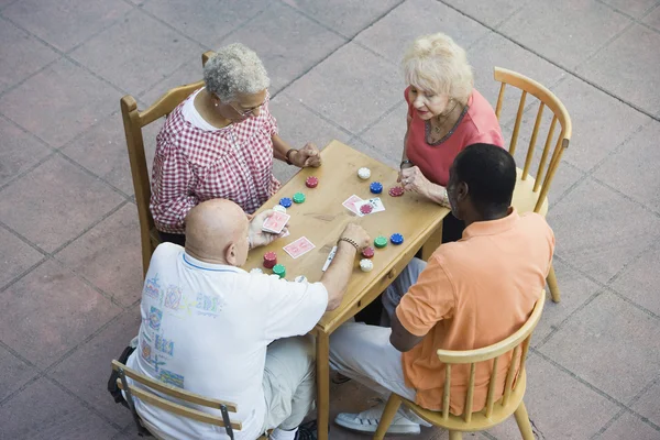 Elderly playing cards Stock Photos, Royalty Free Elderly playing cards ...