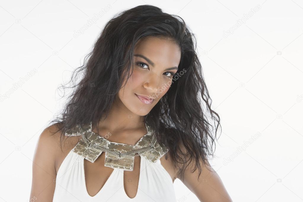 Beautiful Model In White Dress Stock Photo by ©londondeposit 21928677