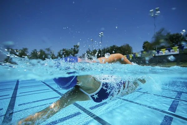 Female Swimmer Swimming In Pool Stock Photo by ©londondeposit 21964411
