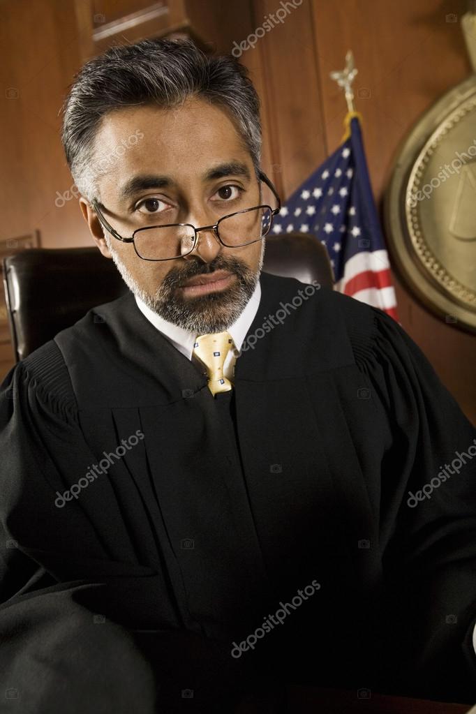 Indian Judge In Courtroom