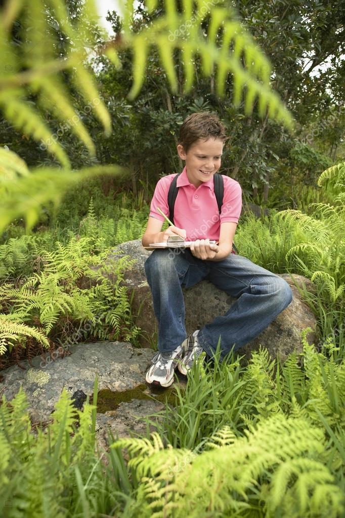 Boy Studying Plants Stock Photo by ©londondeposit 33840501