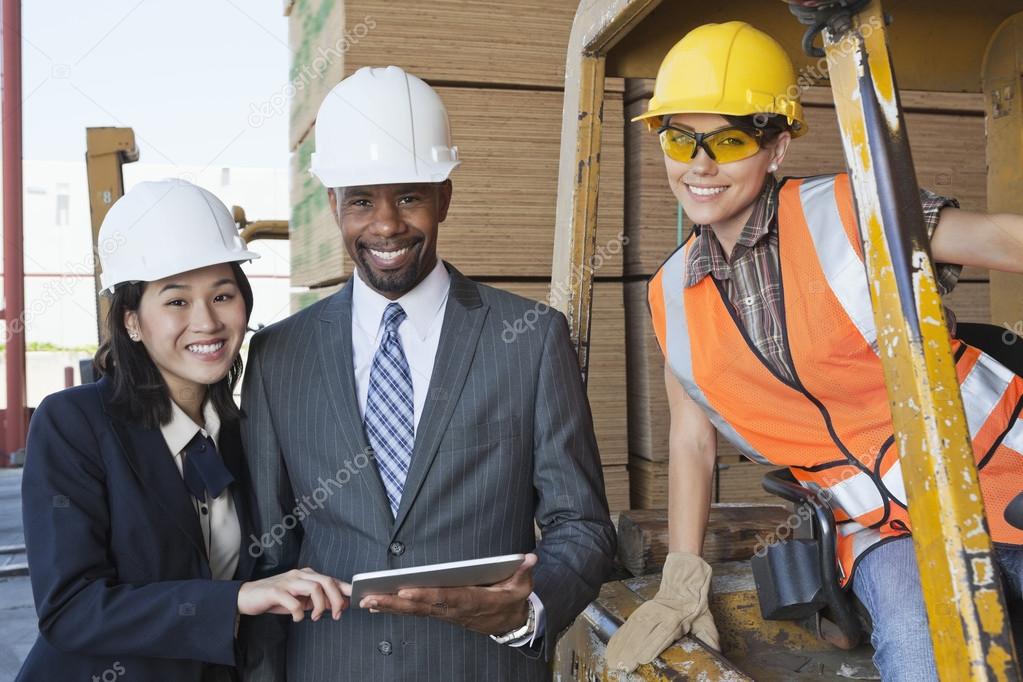 Engineers and industrial worker — Stock Photo © londondeposit #34010767