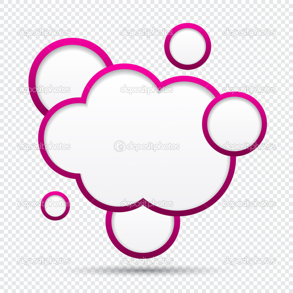 Cloud speech bubble. Stock Vector by ©Maxborovkov 12680417