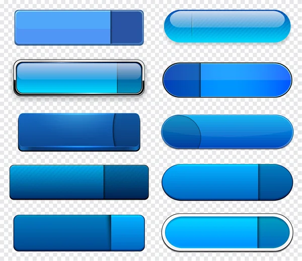 Botones web modernos de alto detalle negro . Vector de stock por ...