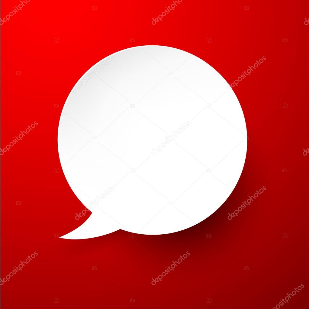 Paper white speech bubble. Stock Vector by ©Maxborovkov 22227315