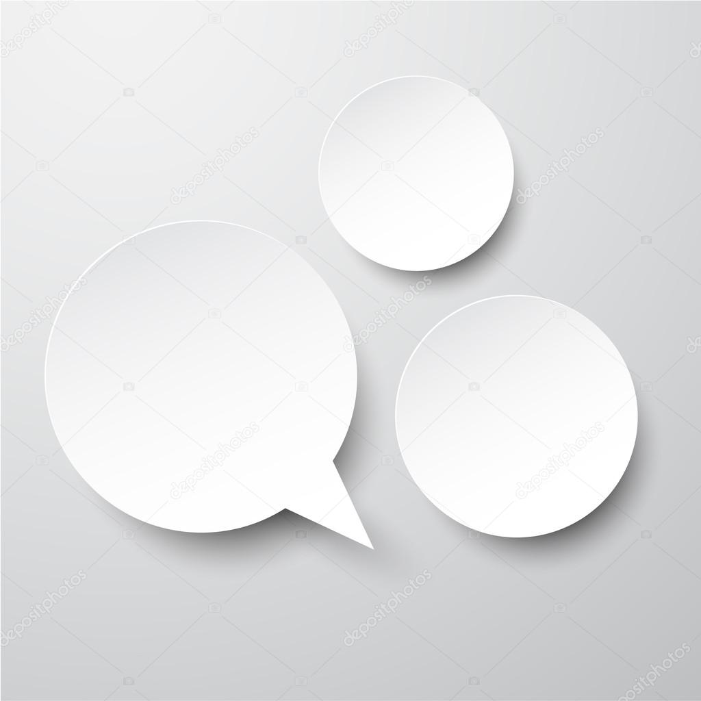 Paper white round speech bubbles. Stock Vector Image by ©Maxborovkov ...