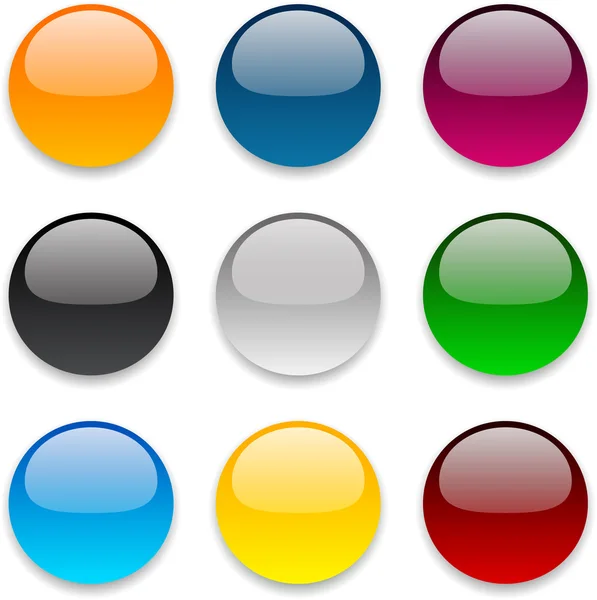 Vector color buttons on white. Stock Vector Image by ©Maxborovkov #4968089