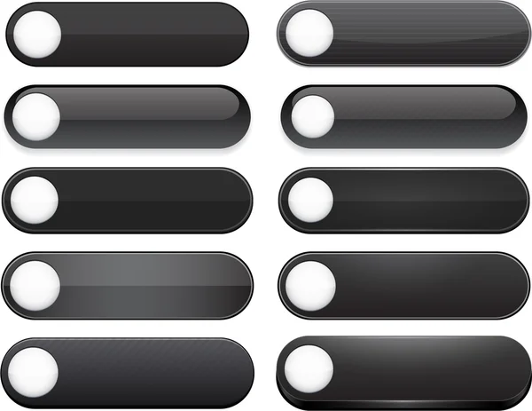 Black high-detailed modern buttons. Stock Vector by ©Maxborovkov 11742225