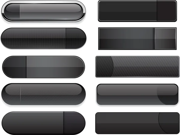 Black high-detailed modern buttons. Stock Vector by ©Maxborovkov 11742225