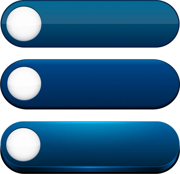 Dark-blue high-detailed modern buttons. — Stock Vector © Maxborovkov ...