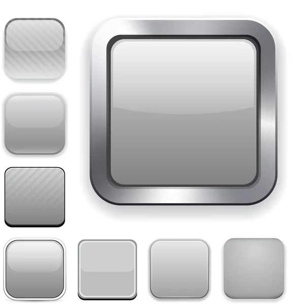 Grey high-detailed modern buttons. Stock Vector Image by ©Maxborovkov ...