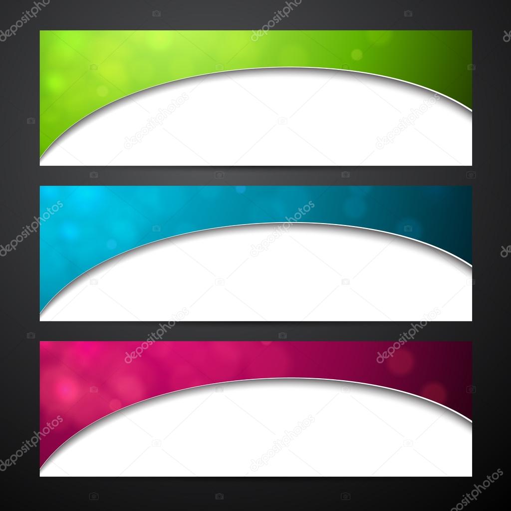 Blank colorful banners Stock Vector by ©Maxborovkov 46707553