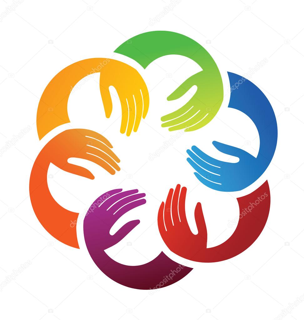 United group of hands — Stock Vector © deskcube #18410727