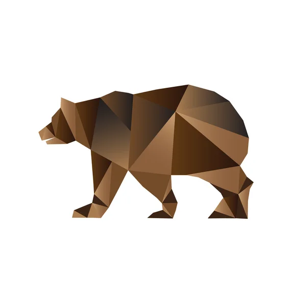 Polygonal Shape bear Logo vector animals Stock Vector Image by ...