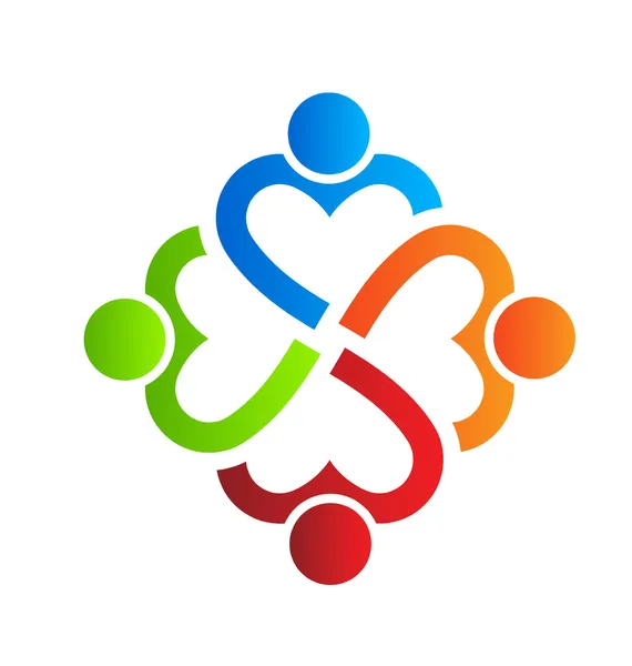 People heart logo — Stock Vector © deskcube #77129717