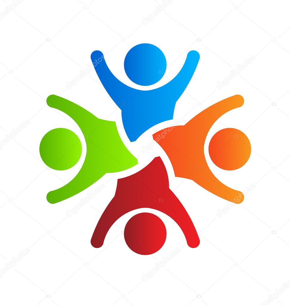 Happy party team 4 logo design element Vector Stock Vector Image by ...