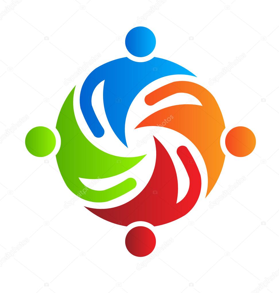 Equipe ensemble 4 design élément logo vectoriel Stock Vector by ...