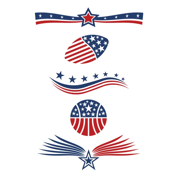 USA star flag design elements — Stock Vector © deskcube #30463101