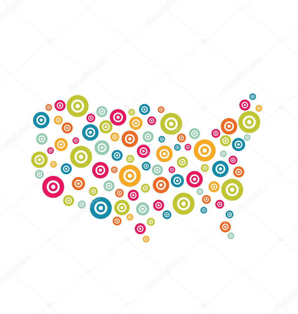 Vector Logo USA Target map Stock Vector Image by ©deskcube #38123069