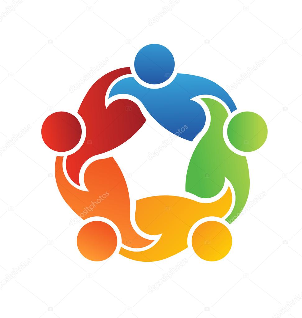 Vector Logo Teamwork Support 5 Stock Vector by ©deskcube 38123123