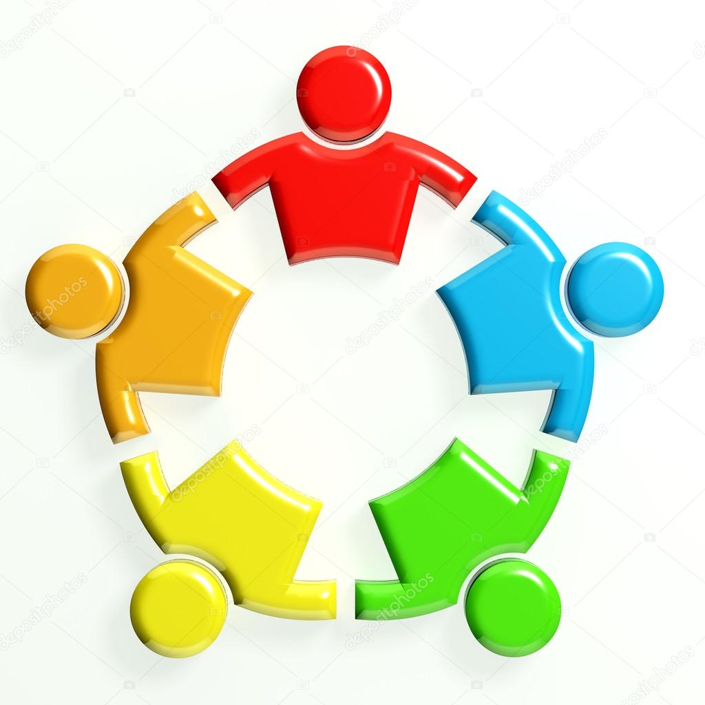 3D Logo Business Icon People Strong 5 — Stock Photo © deskcube #38528993