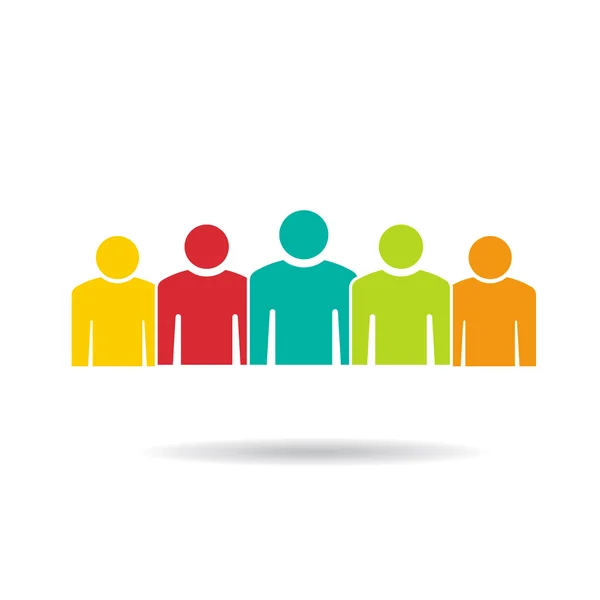 Teamwork People Group of five Logo. Vector graphic design Stock Vector ...