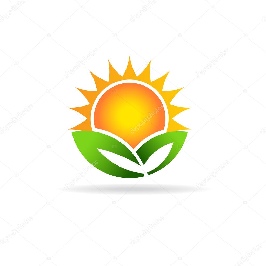 Sun eco plant image. Concept of ecology, green life, energy viable ...