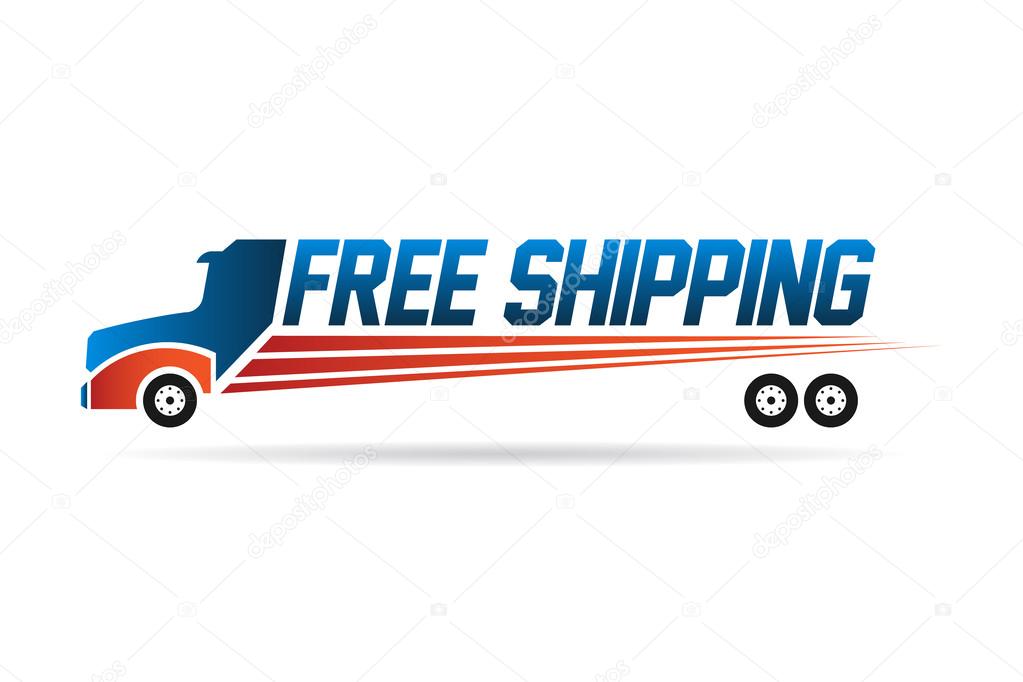 Free Shipping truck image logo Stock Vector Image by ©deskcube #50006493