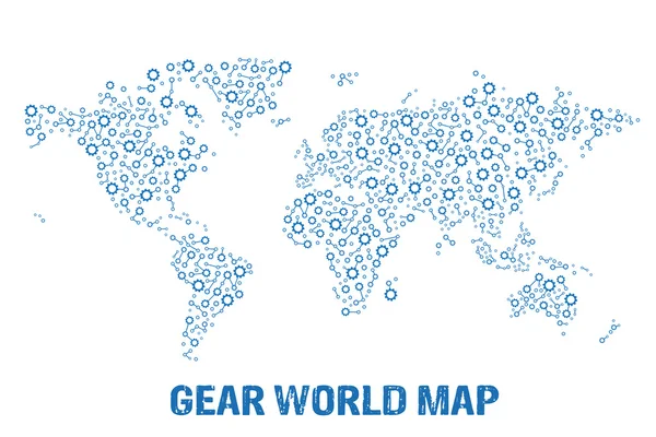 Abstract World connections map image with target concentric circles ...