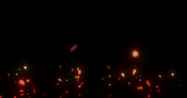 Render Flying Fire Embers Video Overlay Effect War Burning Scene Stock ...