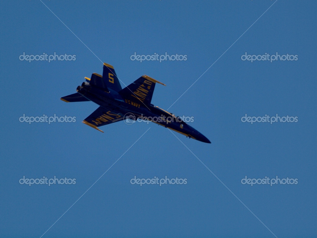 Blue Angels Jet flies above – Stock Editorial Photo © ericbvd #21848061