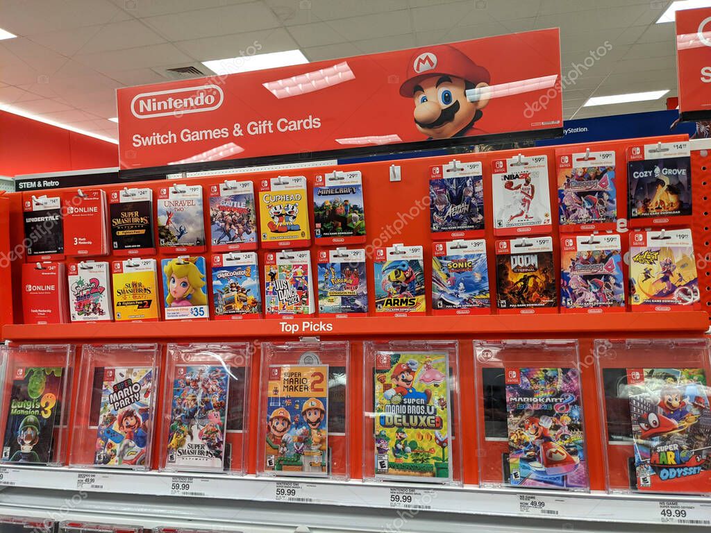 Honolulu - 7 de septiembre de 2021: Nintendo Switch Juegos físicos y ...