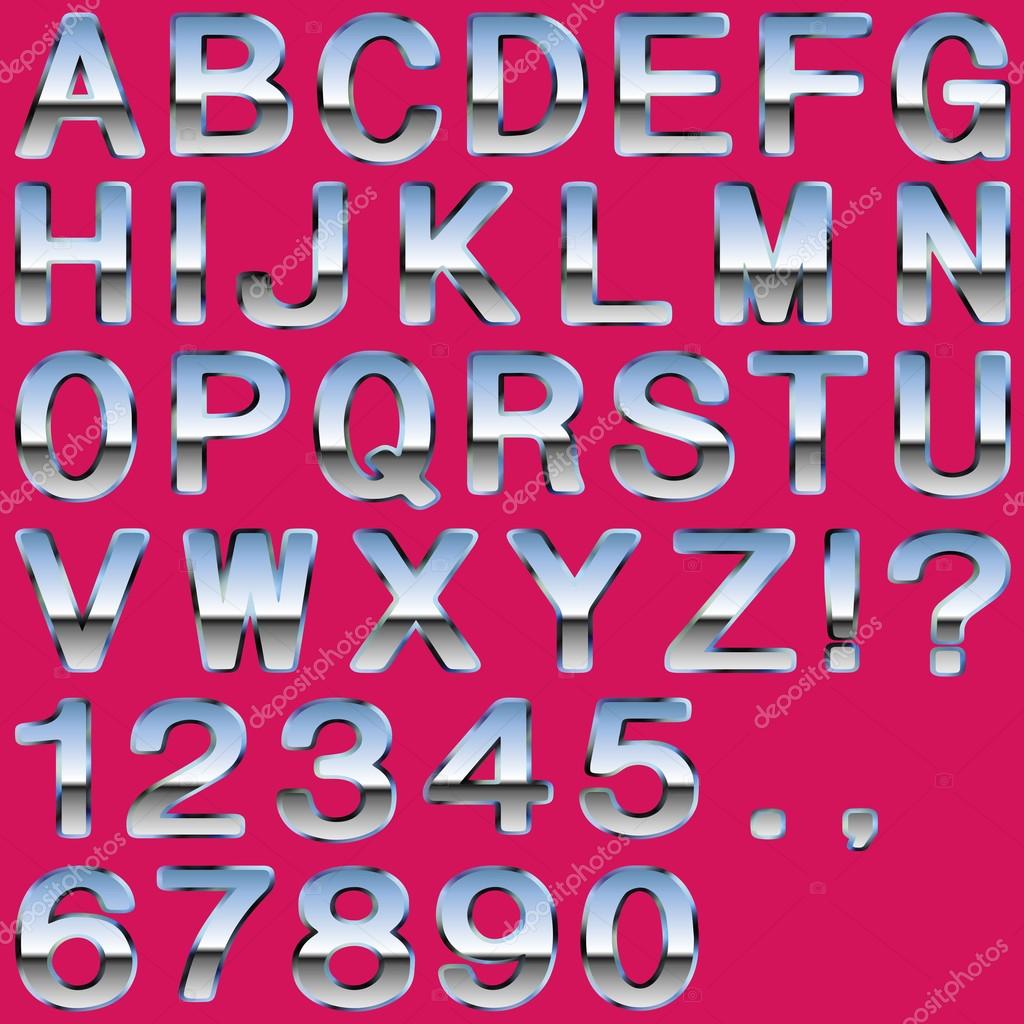 Chrome Metal Letters Stock Vector by ©Binkski 40887729