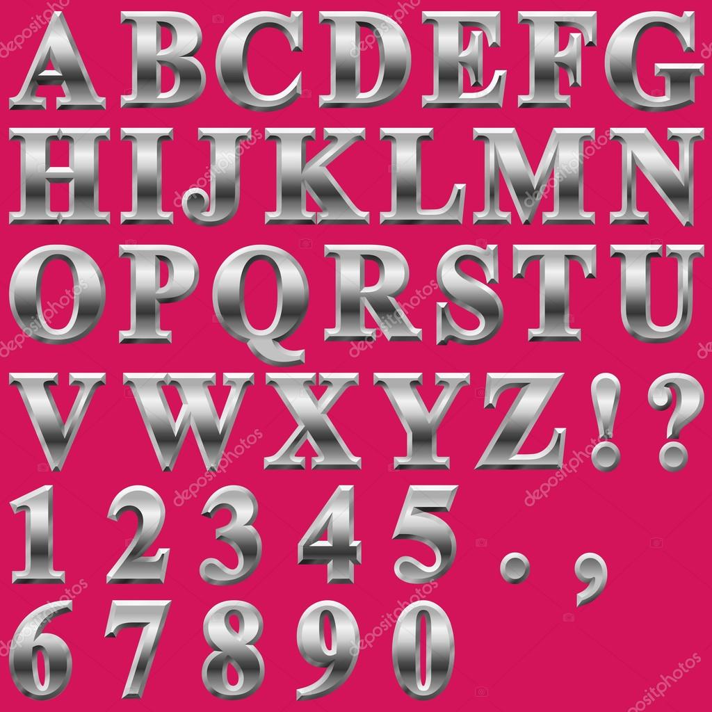 Metal Letters Stock Vector by ©Binkski 40887845